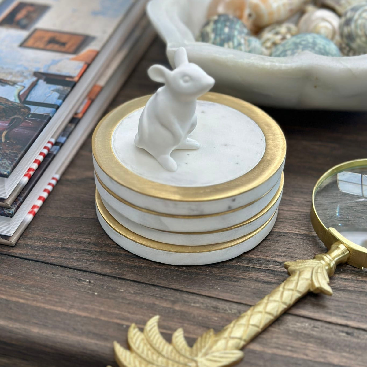 Porcelain Standing Mouse – Magpie Style