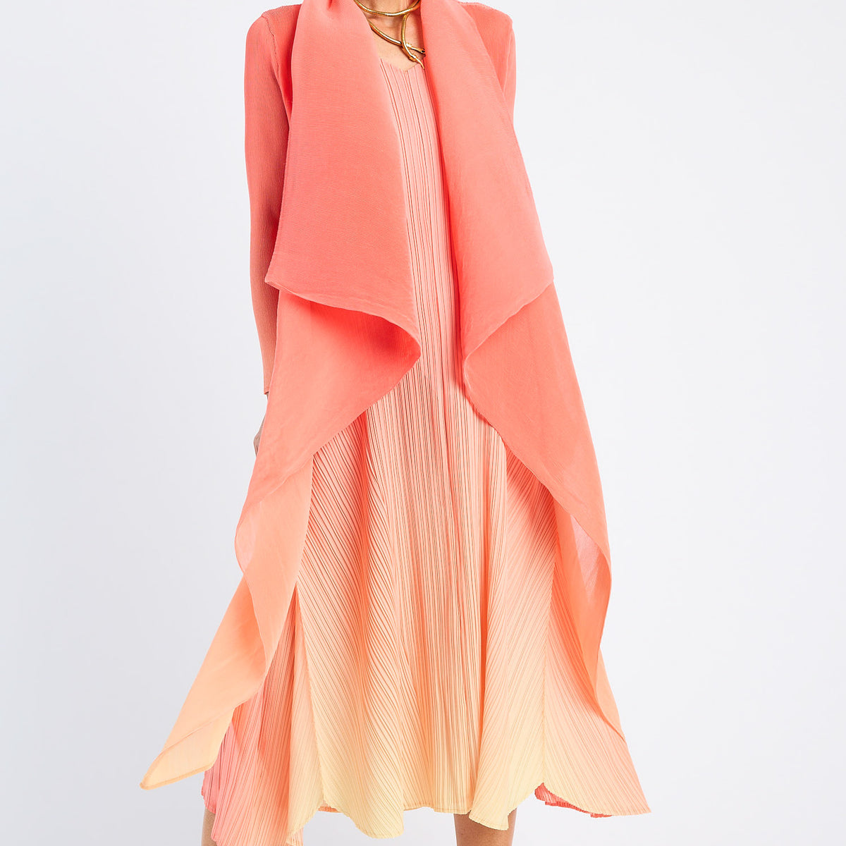 ALQUEMA Long Estrella Dress Ombre Peach Lemonade – Magpie Style